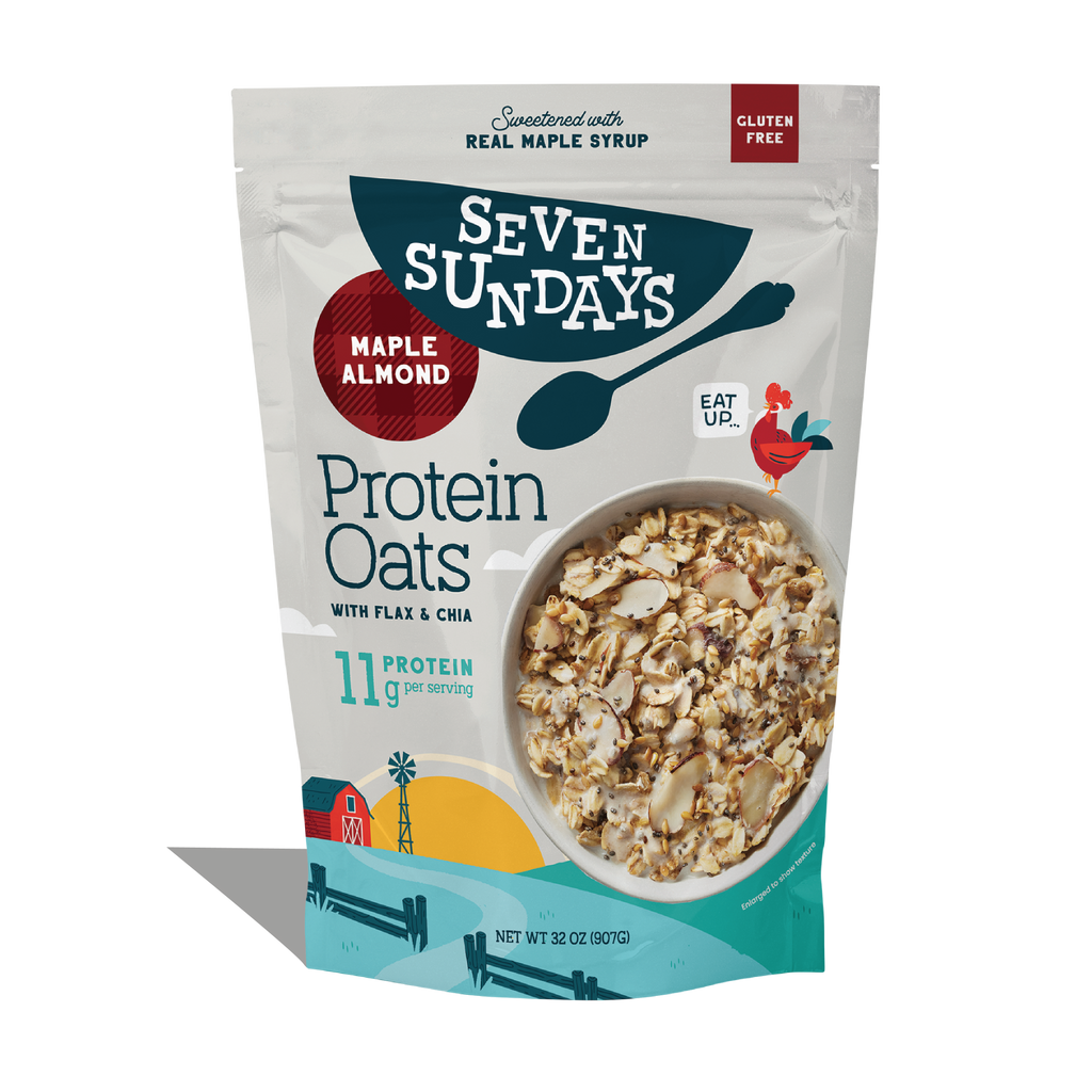 Maple Almond Protein Oats, 32oz – Seven Sundays
