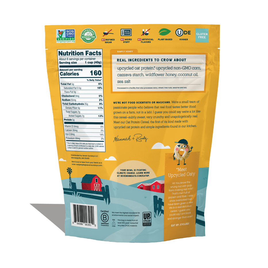 Simply Honey Oat Protein Cereal – Seven Sundays