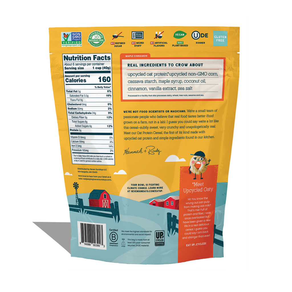 Maple Cinnamon Oat Protein Cereal – Seven Sundays